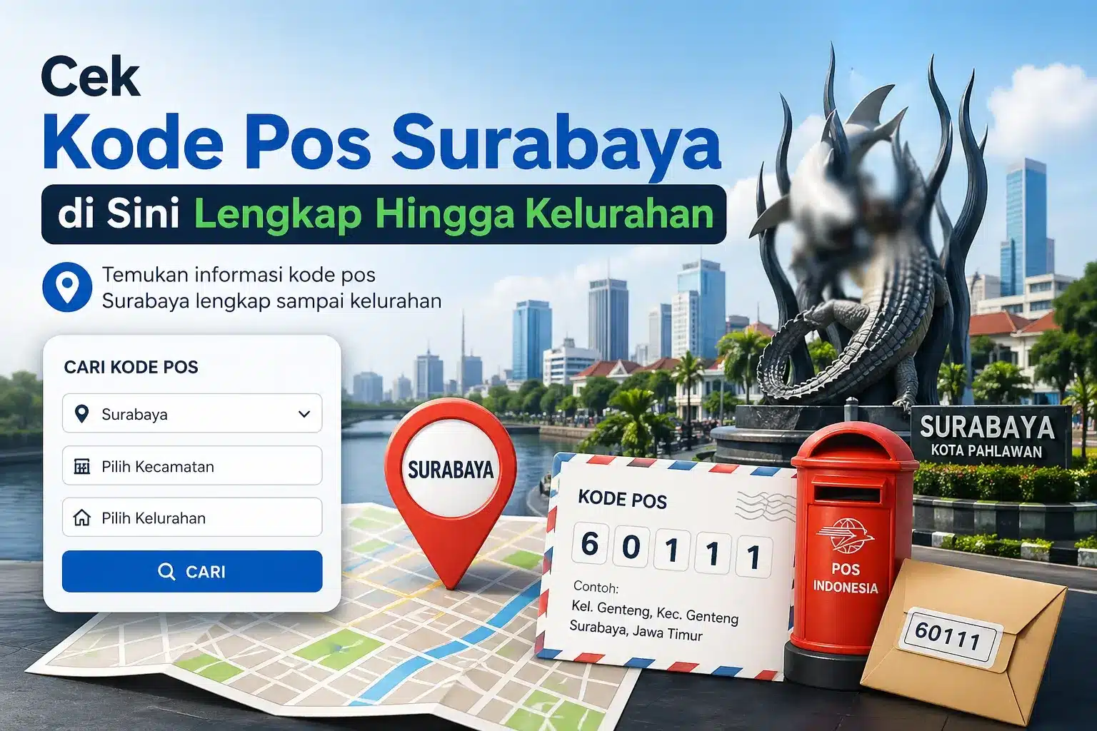 Cek Kode Pos Surabaya di Sini Lengkap Hingga Kelurahan